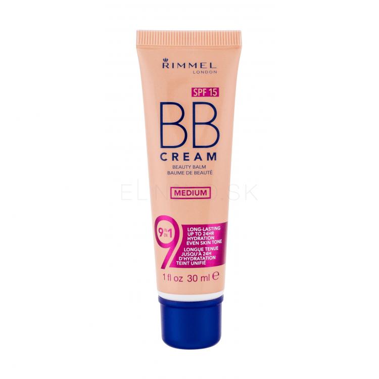 Rimmel London BB Cream 9in1 SPF15 BB krém pre ženy 30 ml Odtieň Medium | ELNINO.SK